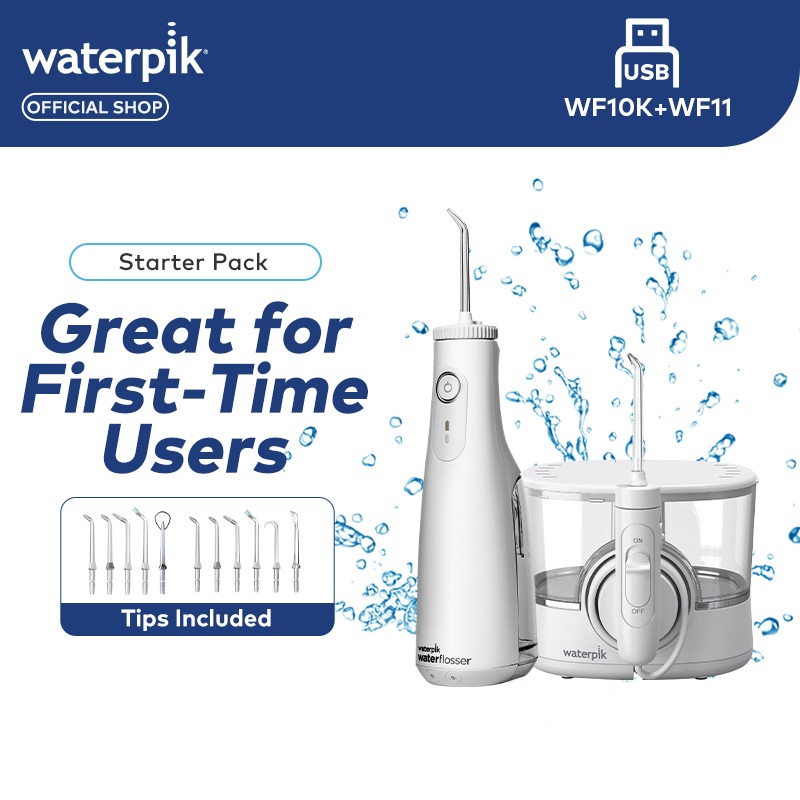 Waterpik Starter Pack Bundle WF-10K+WF-11 | Shopee Malaysia