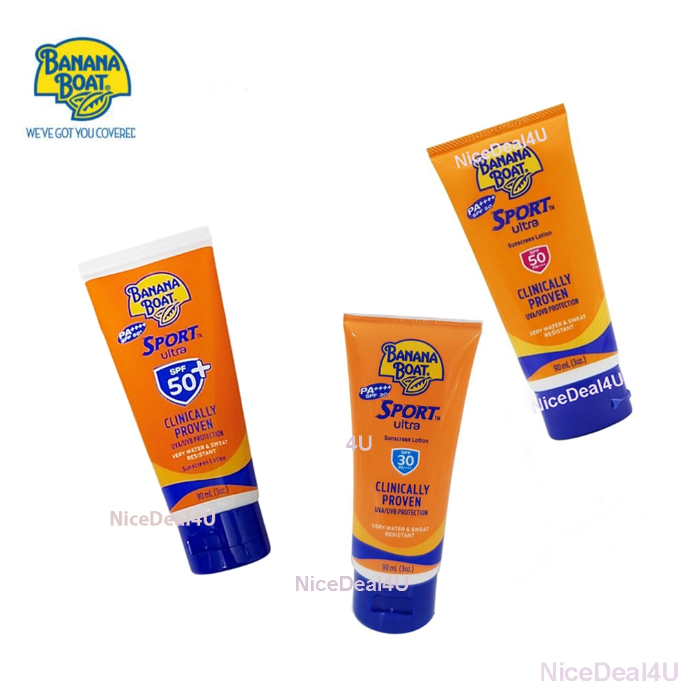 Banana Boat Sport Ultra Sunscreen Lotion 90ml Reef-Friendly Broad ...