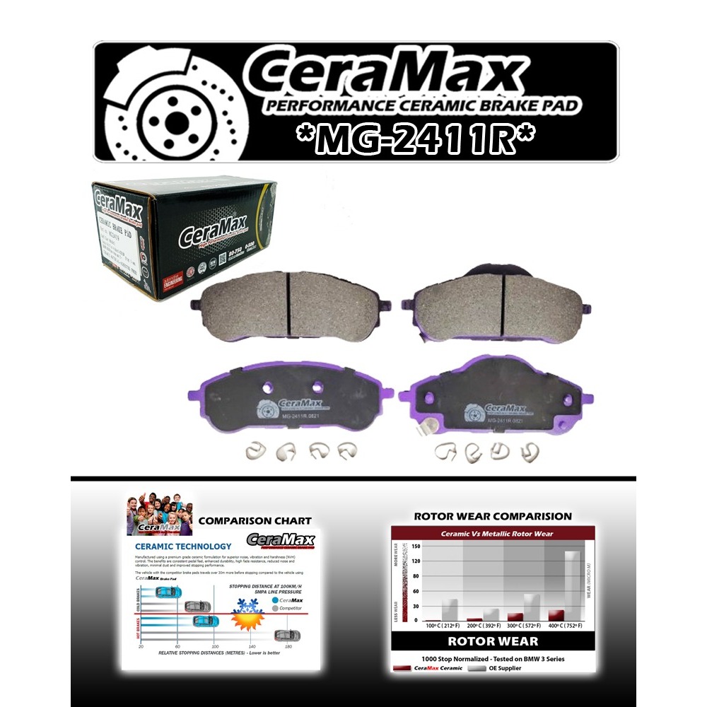 Ceramax Carbon MG2411R FORD RANGER EVEREST 2012 RANGER RAPTOR T7 T9 ...