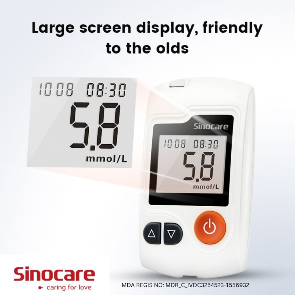 Sinocare GA-3 Mesin Cek Gula Blood Glucose Meter Alat Kencing Manis ...