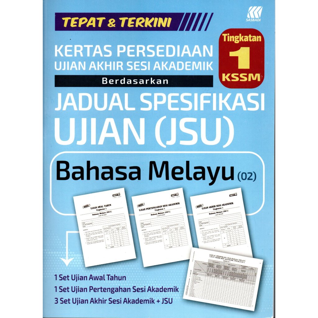 [EIE] KERTAS PERSEDIAAN UASA (JSU) TINGKATAN 1 | Shopee Malaysia
