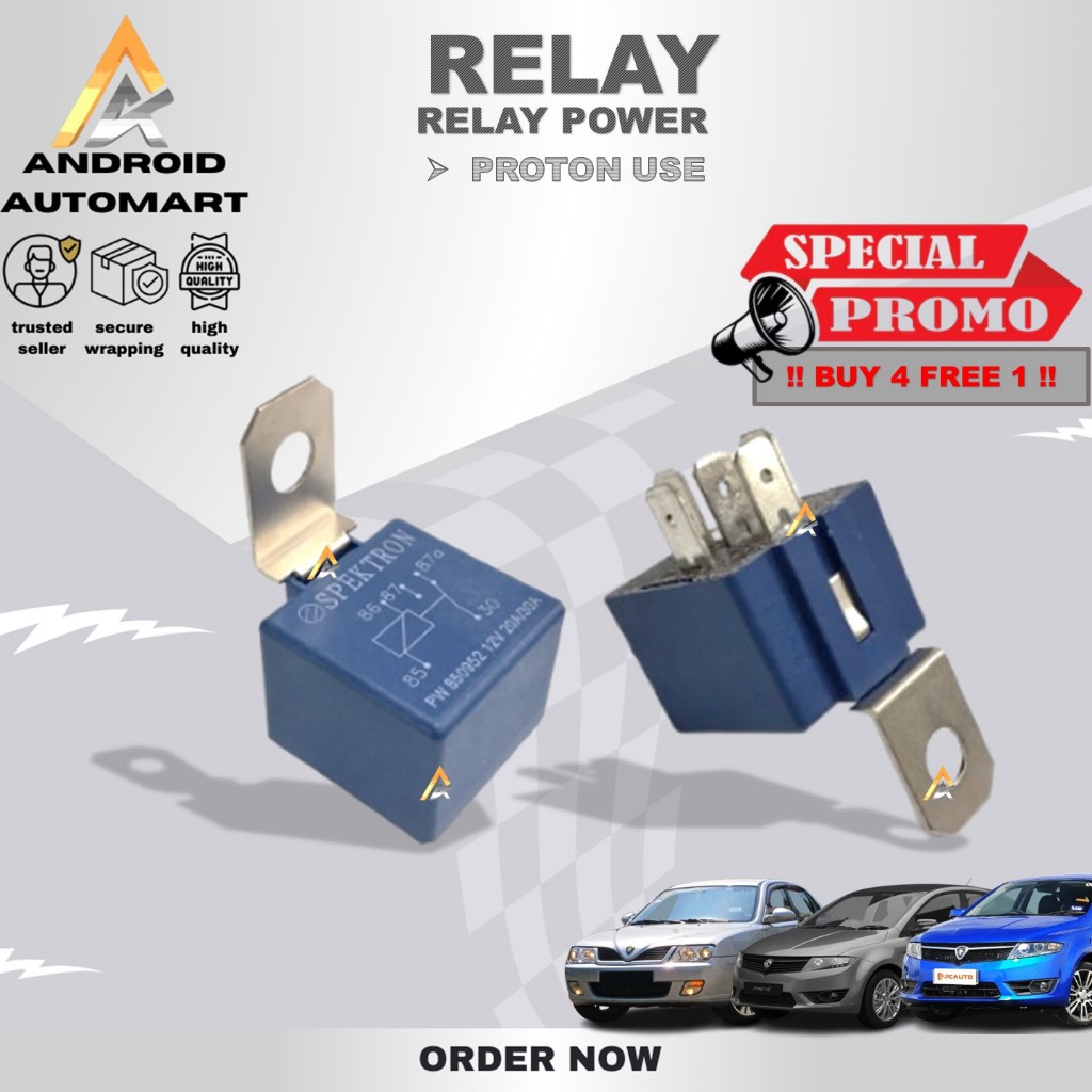 ORIGINAL PW850952 PROTON POWER FAN RELAY SPEKTRON 12V 5 PIN | Shopee ...