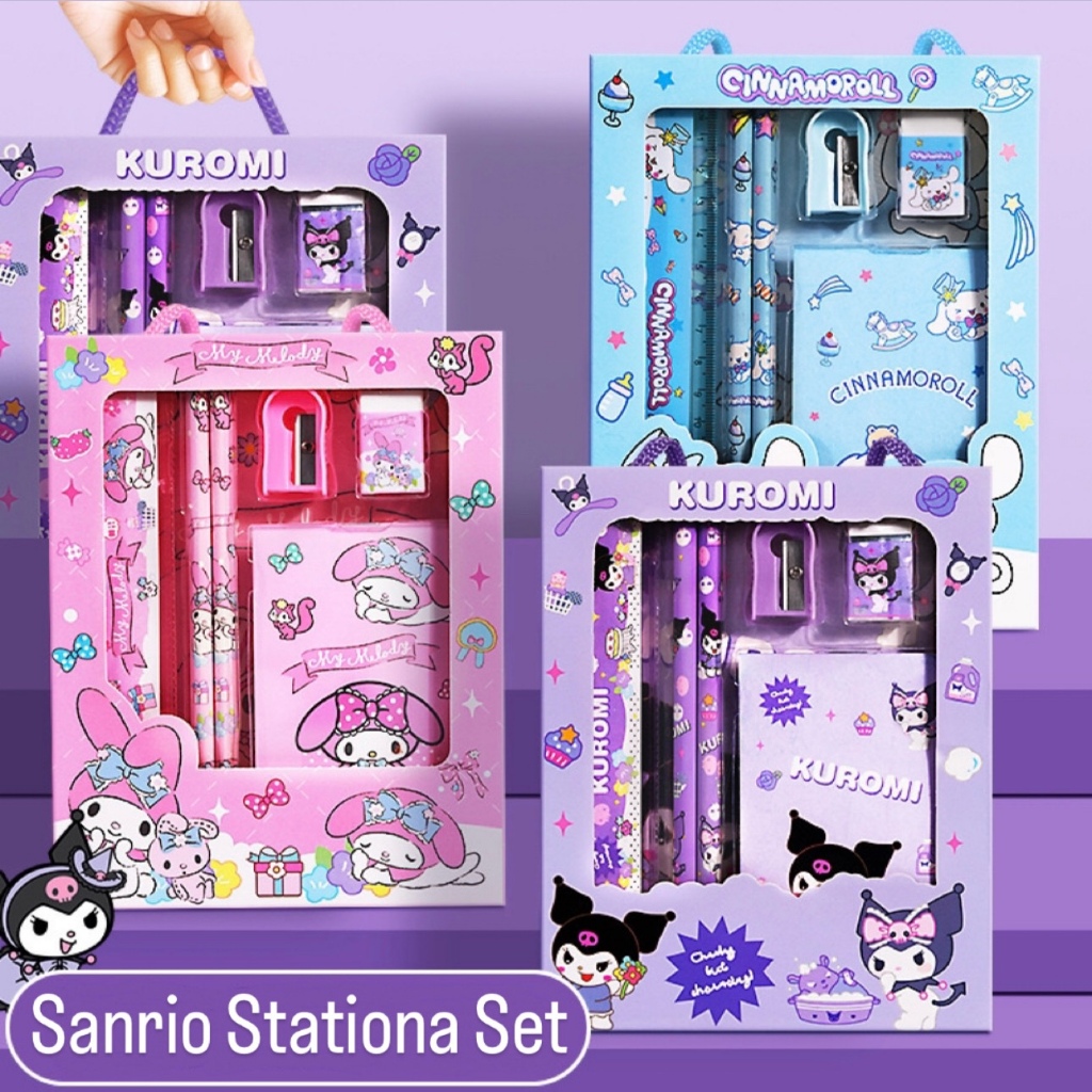 {L&M} Kuromi Stationery Set Kids Doorgift Stationary Set Sanrio Gift ...