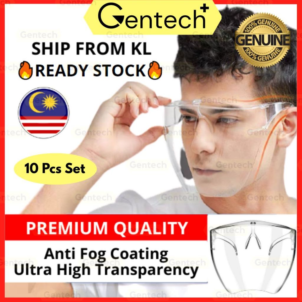 🔥 Ready Stock 🔥 Reusable Hard Face Shield - Light Weight -Ultra Clear ...