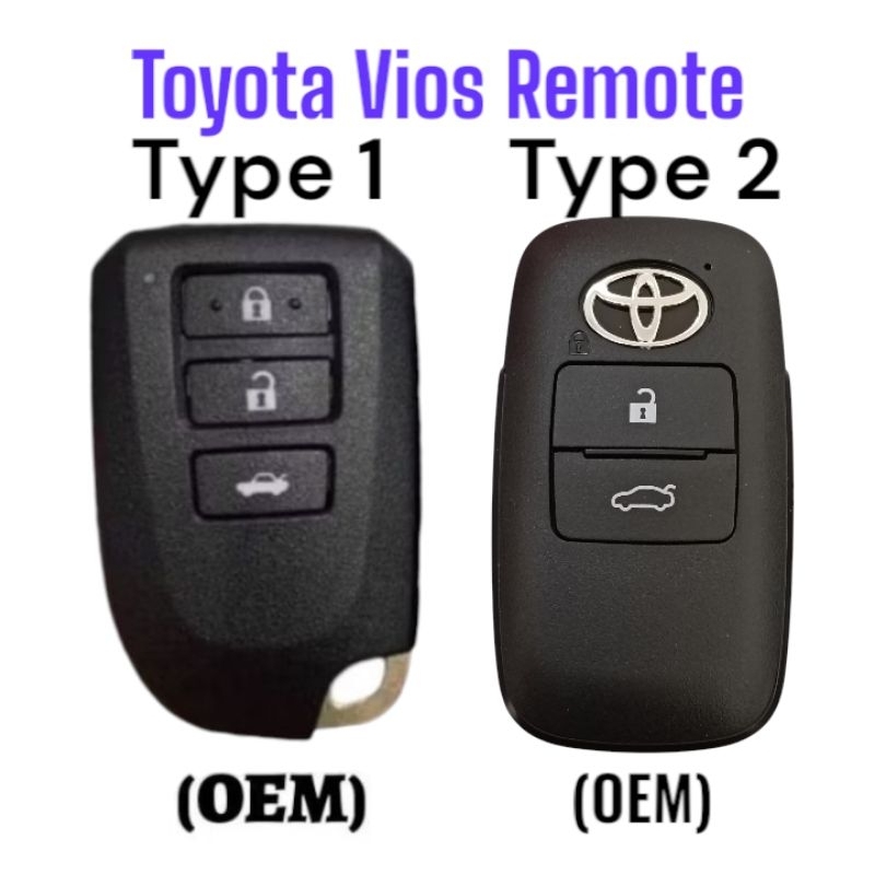 Toyota Vios OEM smart key remote with mechanical key (price per unit ...