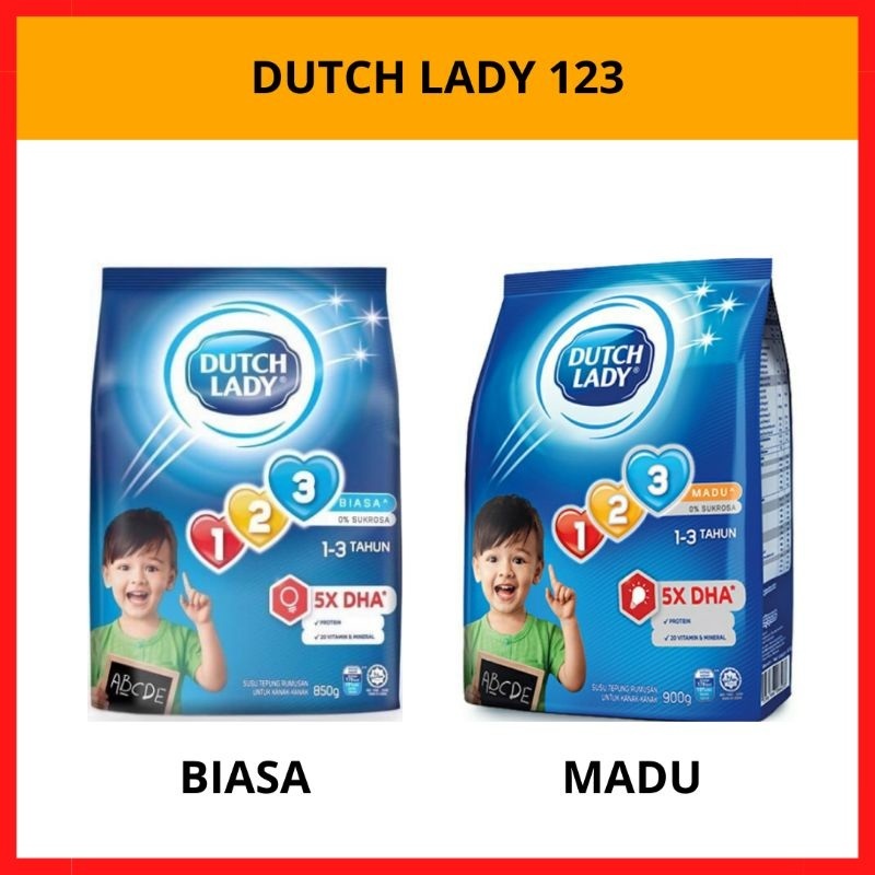 Dutch Lady 123 /456 (Biasa / Madu / Coklat)(850g) | Shopee Malaysia