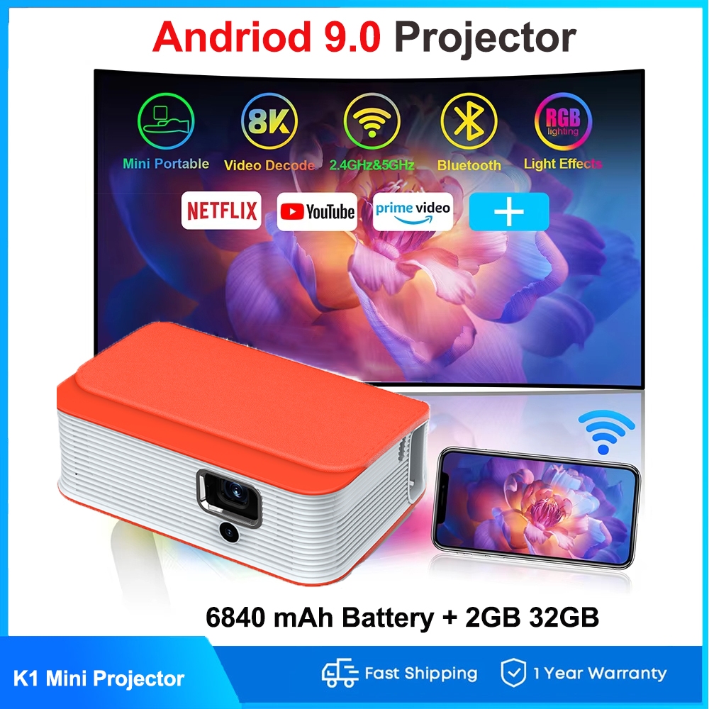 K1 4K X1 Pro 8K Projector 1080p Full HD 4K 1920x1080P LCD Smart 2G 16G ...