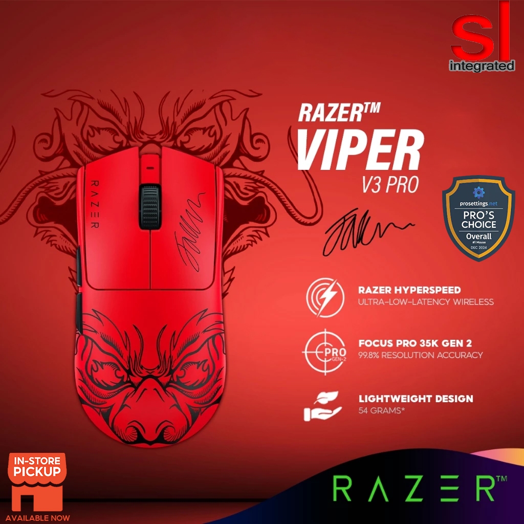 RAZER Viper V3 Pro Ultra-lightweight Wireless Symmetrical Esports Mouse -Faker Edition | Shopee ...