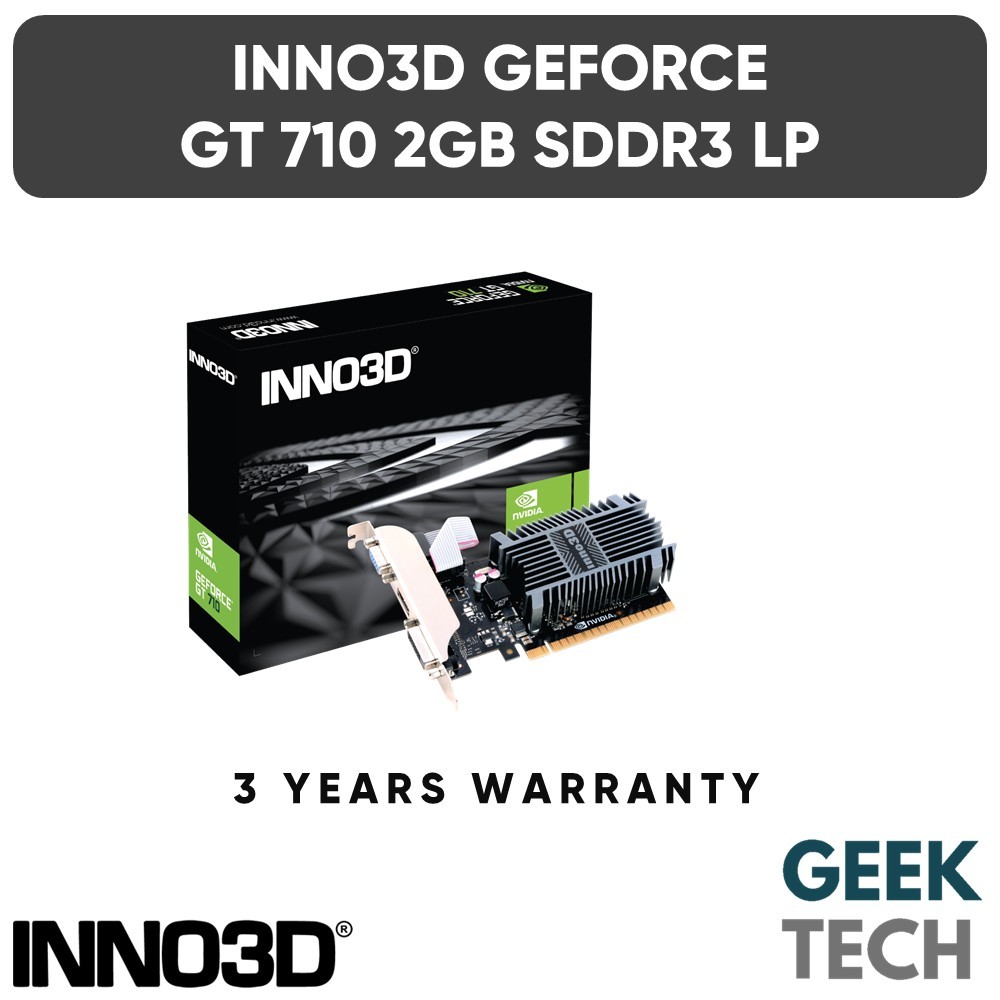 Inno3D GeForce GT 710 2GB SDDR3 LP Graphics Card GPU - Dual Slot | 64 ...