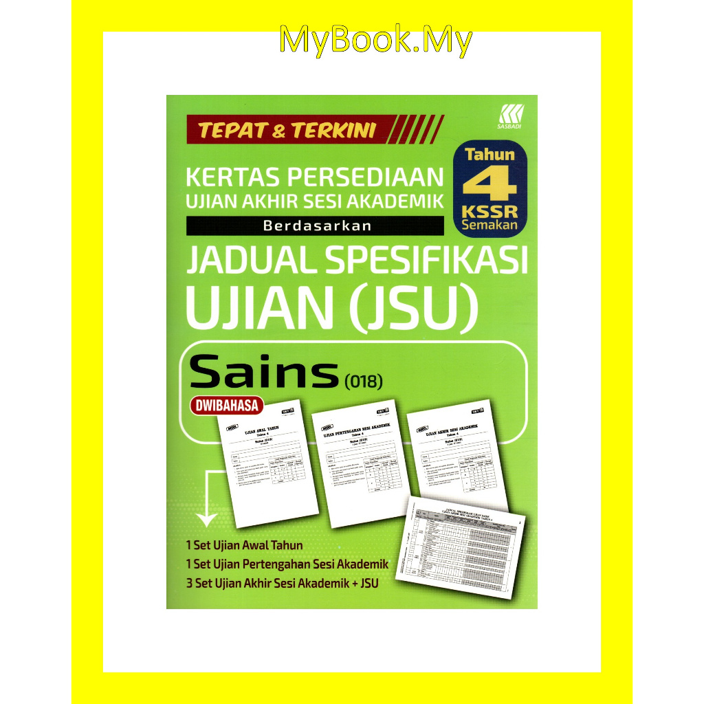 *BARU* MyB Buku Latihan : Sains Science Tahun 4 - Kertas Persediaan ...