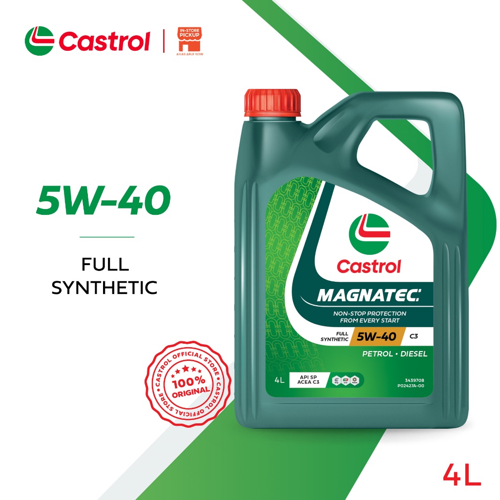 Castrol MAGNATEC 5W-40 (4L) Minyak Enjin Sintetik Penuh API SP ACEA C3 ...
