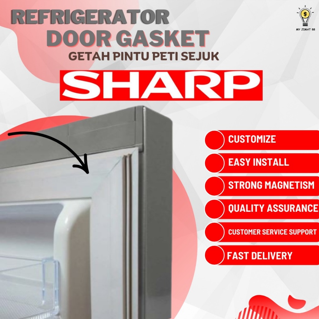SJ-PT499G-SL SHARP Refrigerator SEAL/ Door Gasket/ Getah Pintu Peti ...