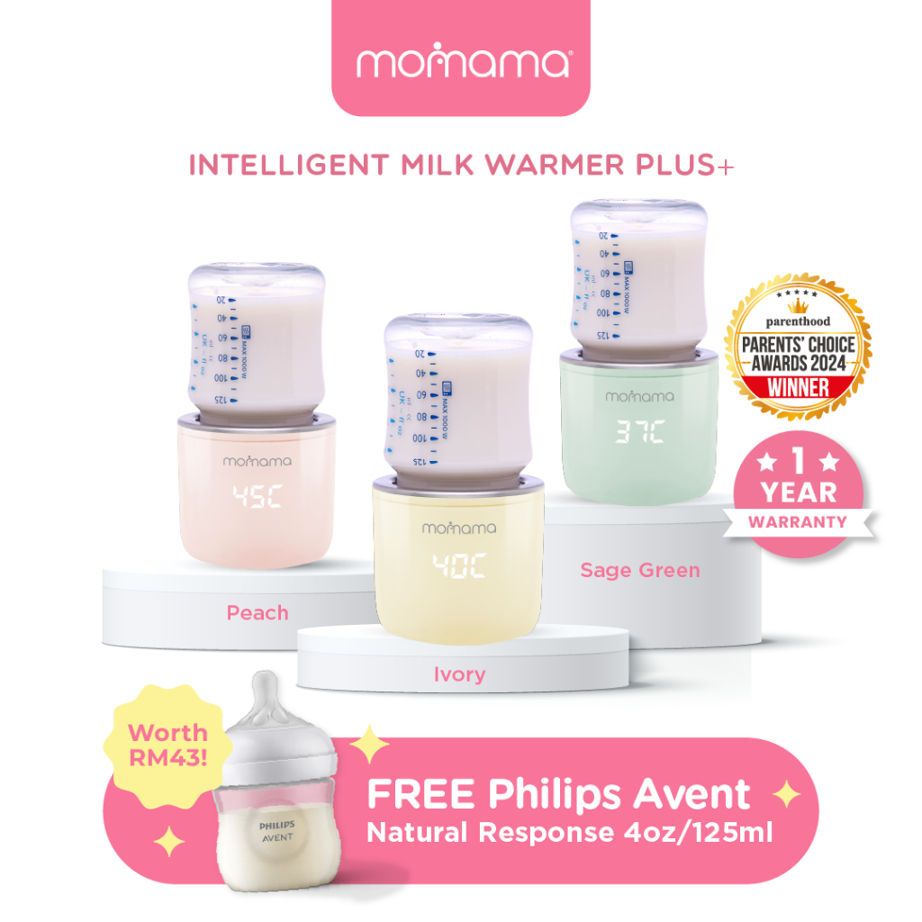 Momama® Intelligent Milk Warmer Plus+ FREE Philips Avent Bottle Natural ...