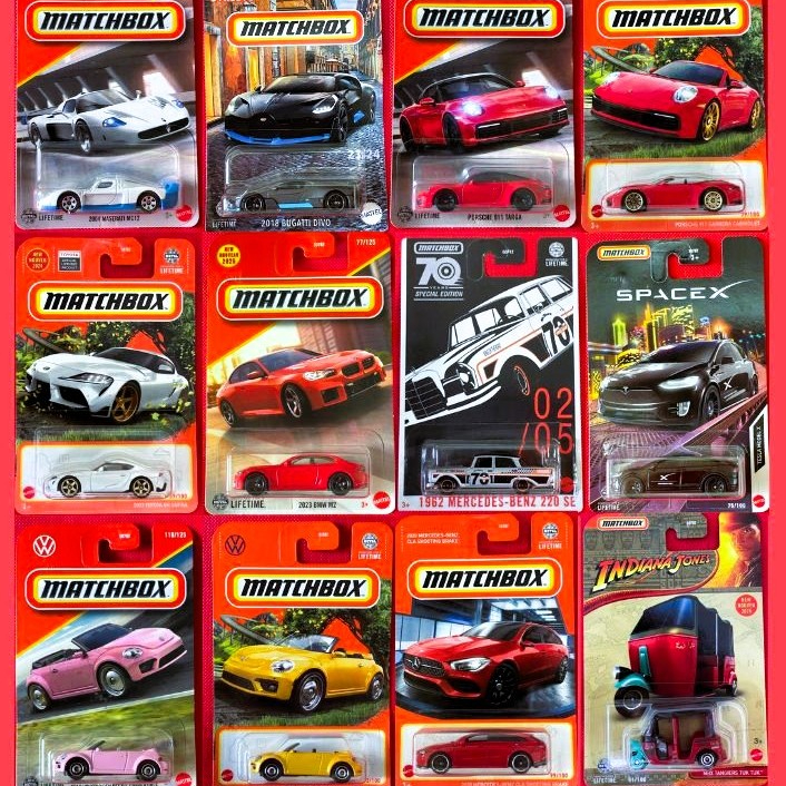 MATCHBOX | DIECAST | MIX V2 | MERCEDES 220 | BUGATTI DIVO | MASERATI ...