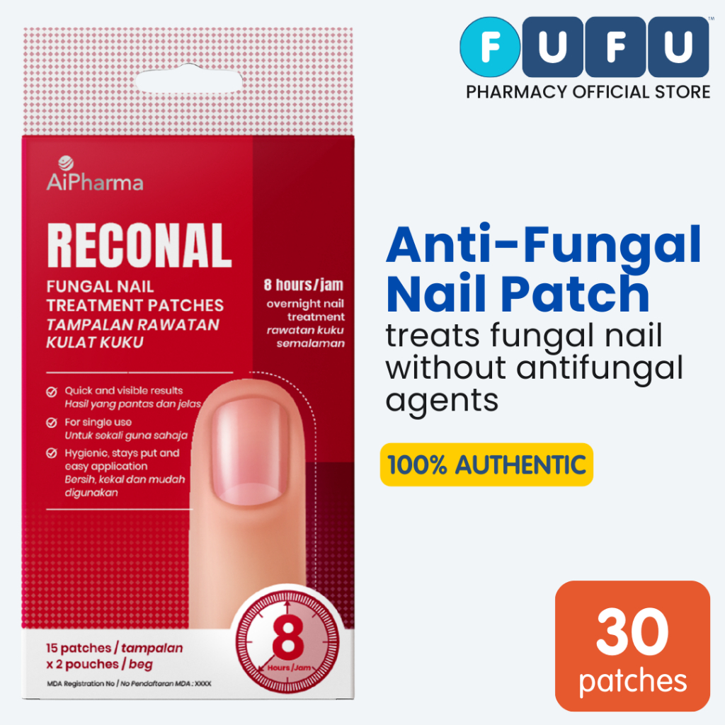 AiPharma Reconal Fungal Nail Treatment Patches (15‘s x 2 pouches) | Shopee Malaysia