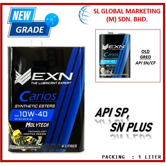 EXN ENGINE OIL - CARIOS MOLYTECH SAE 10W-40 API SP, SN PLUS SYNTHETIC ESTER -4 LITER -MINYAK ...