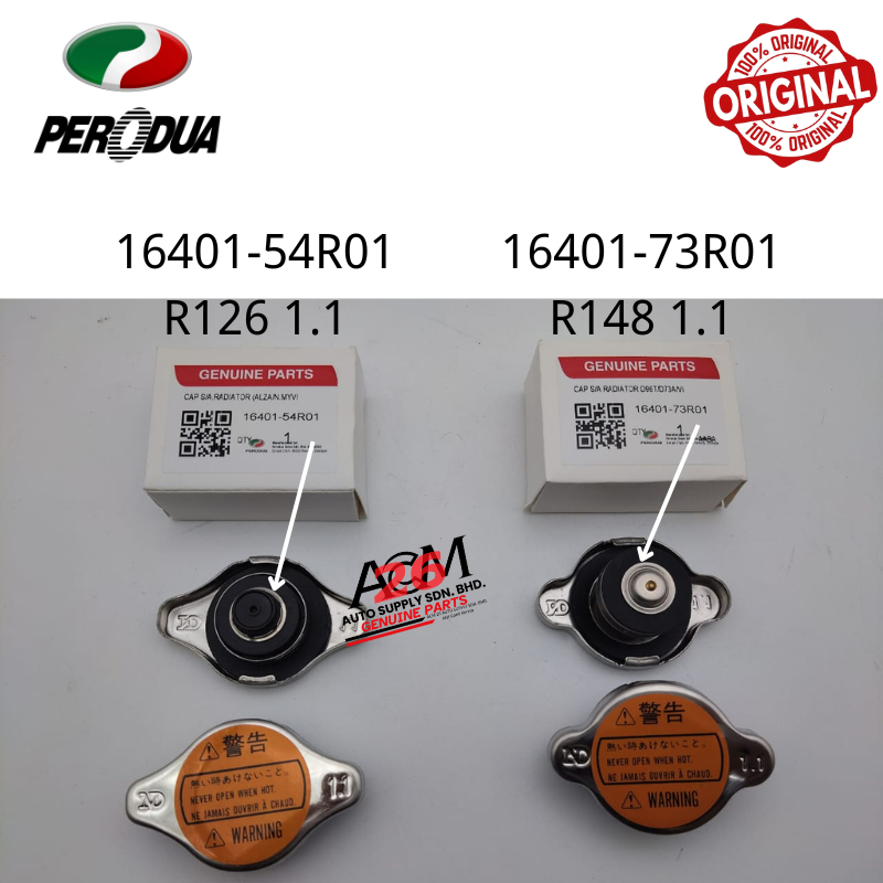 【ACM】PERODUA ORIGINAL MYVI /VIVA /AXIA /BEZZA RADIATOR CAP 16401-54R01 ...