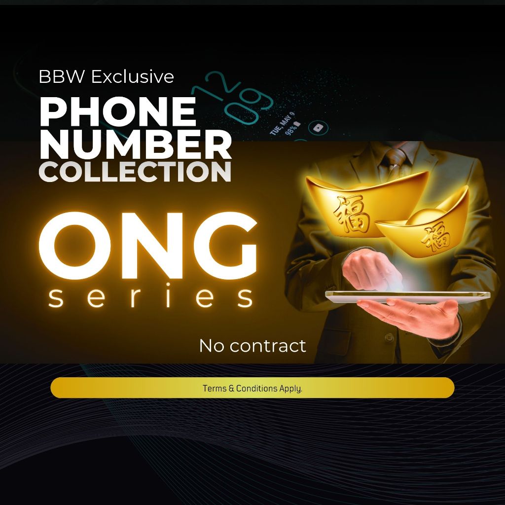 ONG Phone Number BBW Exclusive VIP VVIP Lucky 发发系列 Fengshui Ong Number ...