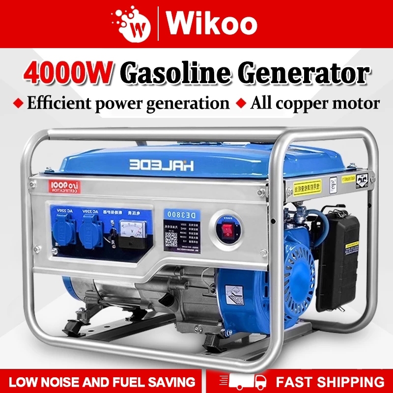 4000W High Power Gasoline 4-Stroke Generator Electric Start Portable ...