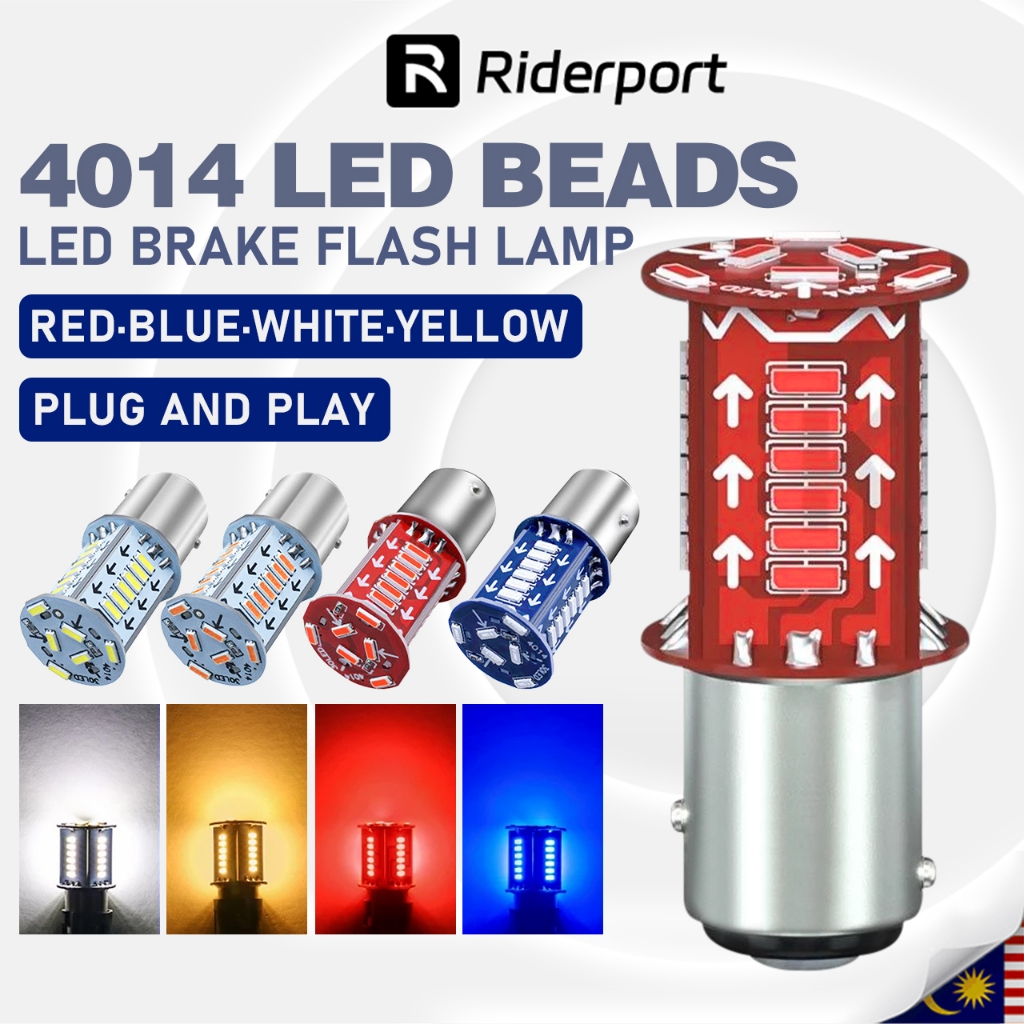 1pcs Motorcycle Tail Light Flash 1157 LED Strobe Signal Blinker Stop ...