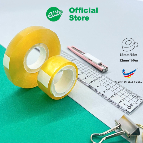 ELITE Opp Tape 18mm x 15m | 12mm x 60m | Transparent Tape | Cellophane ...