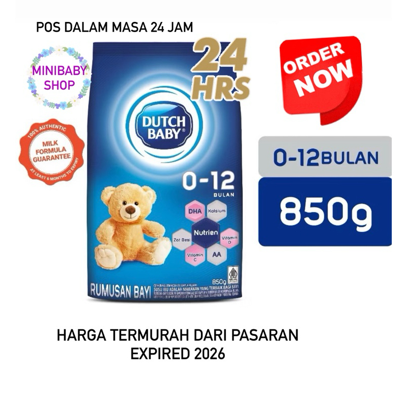 Susu Dutch Baby 0-12 month Expired 2026 850g | Shopee Malaysia
