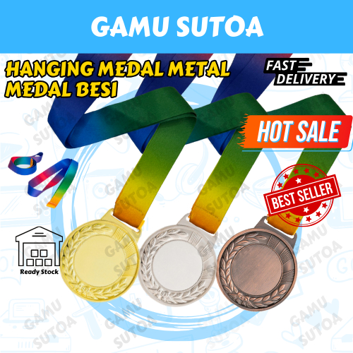 Free Sticker Logo Hanging Medal Metal Medal Besi/both Side Sticker With ...