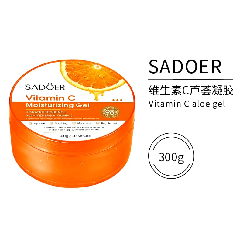 SADOER Vitamin C Moisturizing Gel Rejuvenating Refreshing Hydrating Aloe Vera Gel 300g | Shopee ...