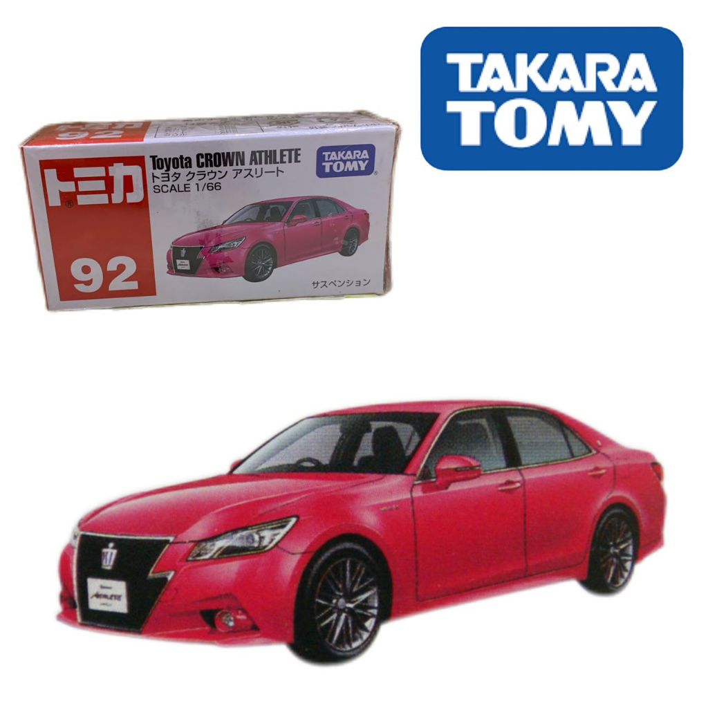 Original No. 92 Toyota Crown Athlete Scale: 1/66 Tomica Takara Tomy Die-Cast Model Malaysia ...