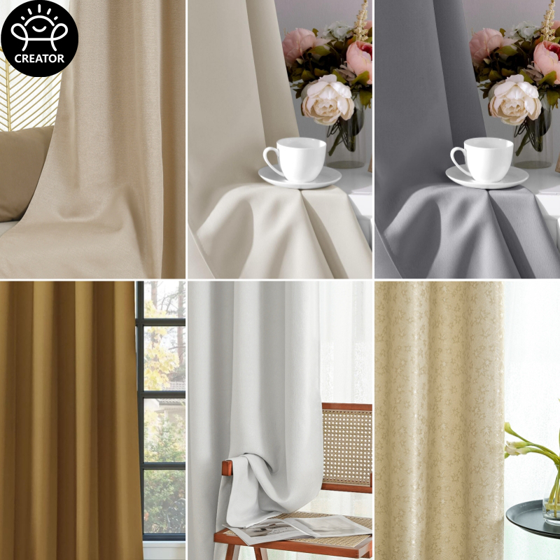 [SOLD] Langsir Sliding Door Langsir Blackout ( Ready Made Curtain Hook ...