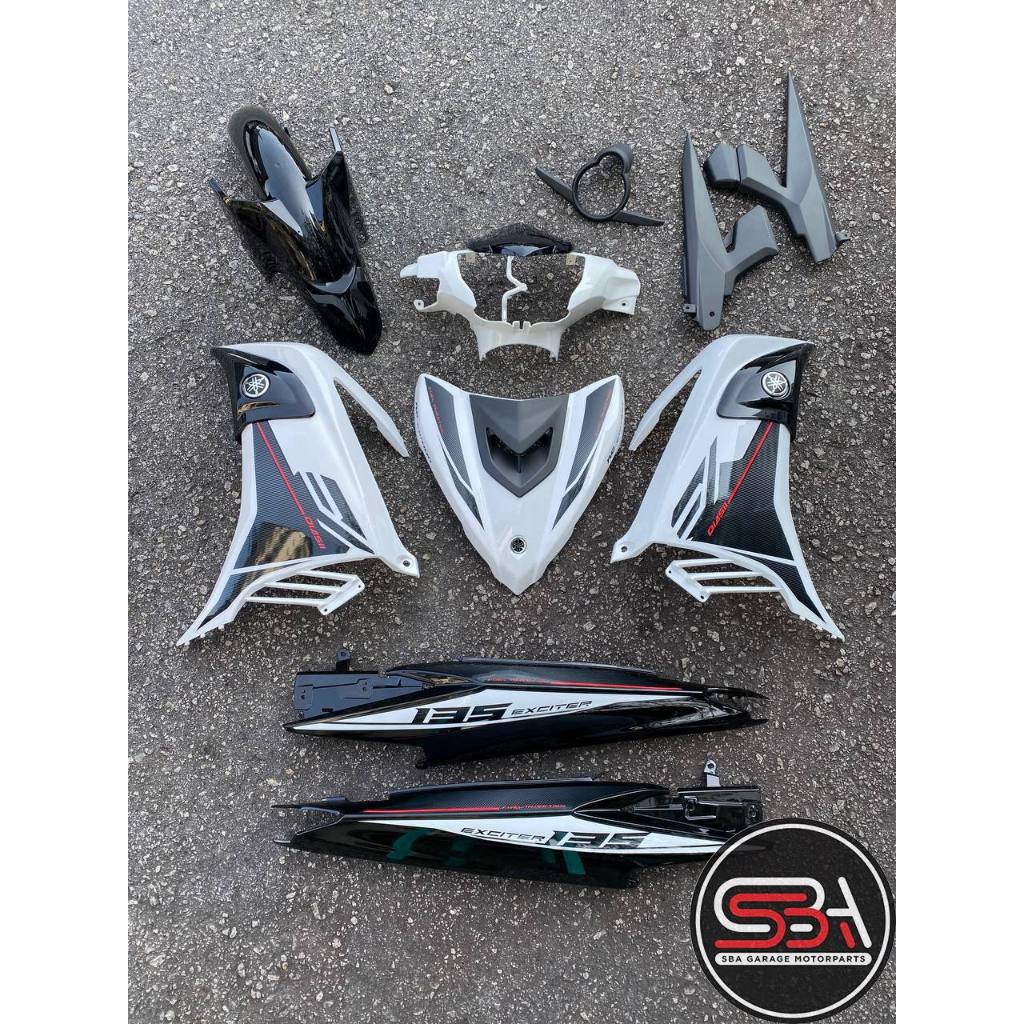 COVERSET YAMAHA LC LC135 V6 V7 RC WHITE BLACK PUTIH HITAM 2022 L6-RC-3 ...