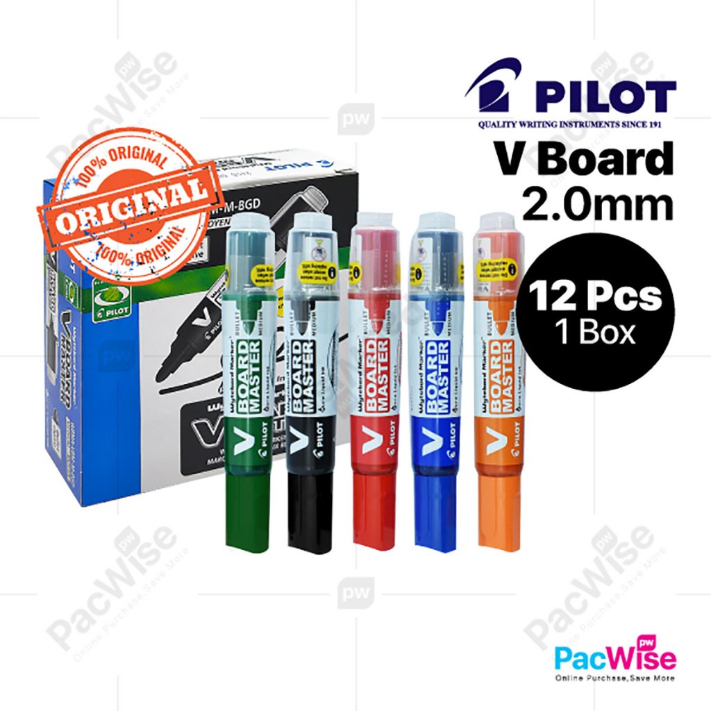 Pilot V Board Marker Pen / Penanda Boleh Isi Semula / Whiteboard Marker ...