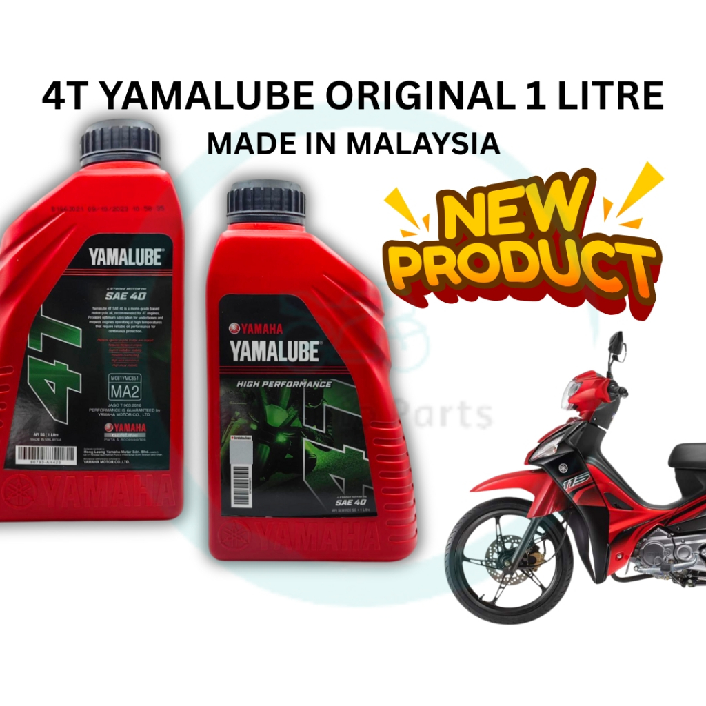 YAMAHA 4T YAMALUBE MINYAK HITAM 4T MINYAK ENJIN MOTOR 4T ENGINE OIL MOTORCYCLE | Shopee Malaysia