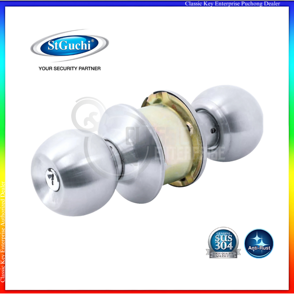 St Guchi Door Knob SGCD-3600 Cylindrical Lock SUS304 Stainless Steel ...