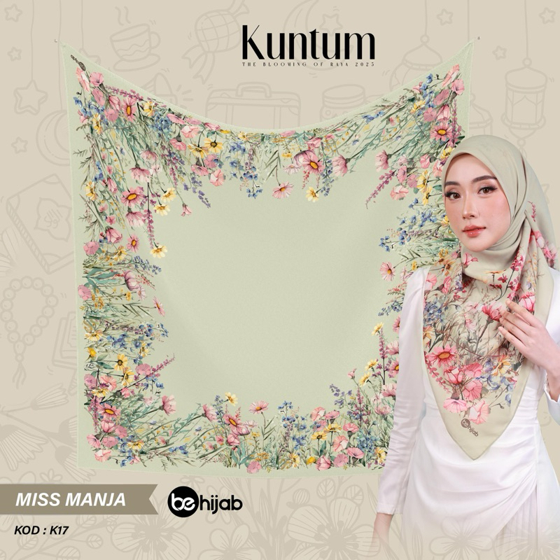 Be Hijab Kuntum Raya Code Miss Manja | Shopee Malaysia
