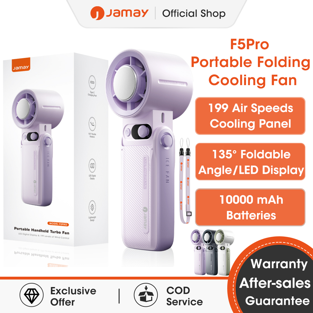 JAMAY F5Pro Fan Portable Turbo Fan High Speed kipas mini Foldable Hand ...