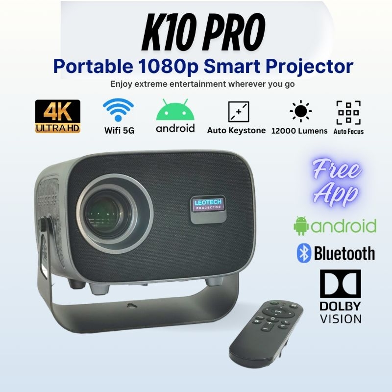 K80 A10 Projector 4K Android 11 Smart LED Projector 5G Wifi Auto Focus ...