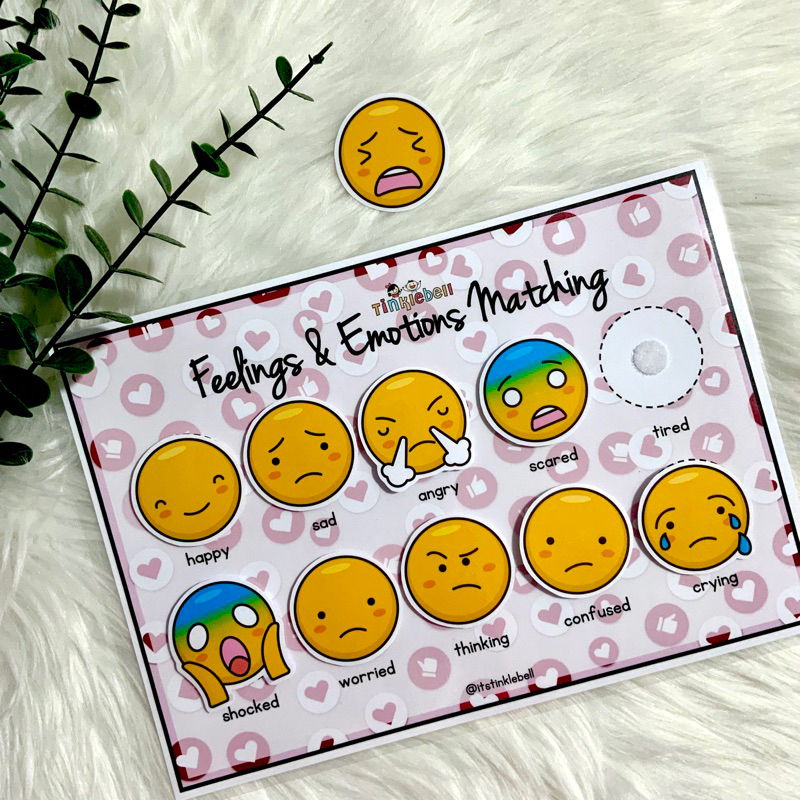 Feelings and Emotions Matching - A4 Velcro | Shopee Malaysia