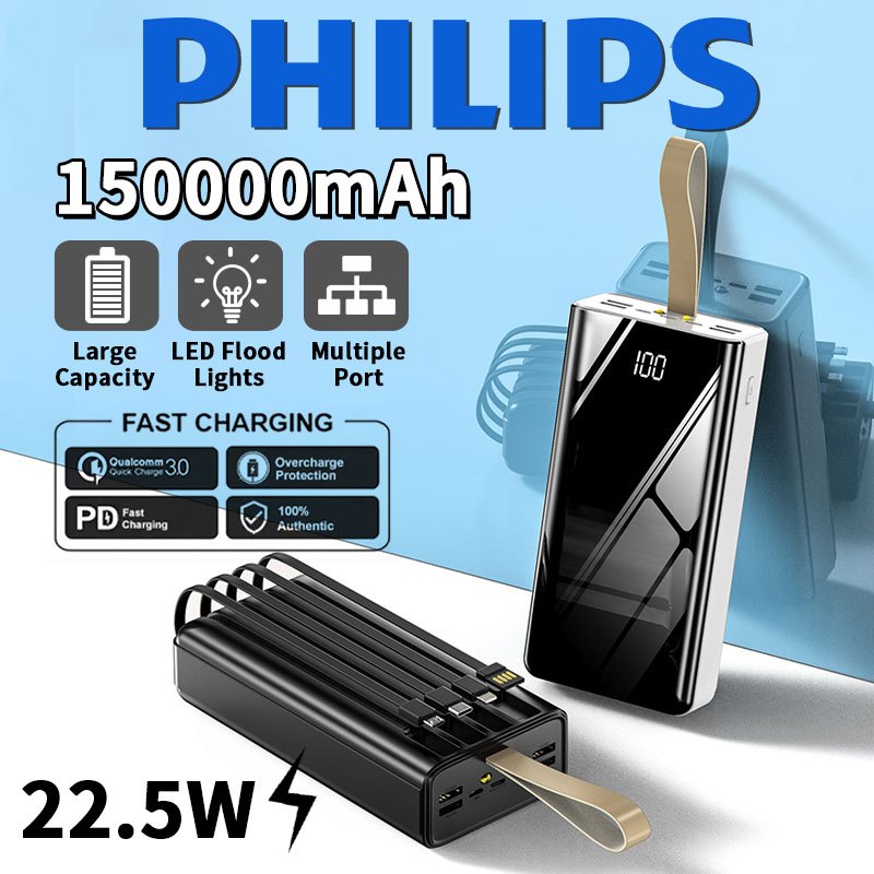 Original 100000mAh Powerbank Fast Charge Portable External Battery ...