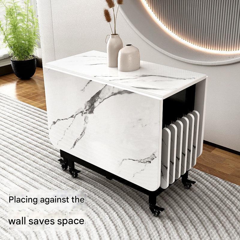 Solid wood folding table household dining table storage table and ...