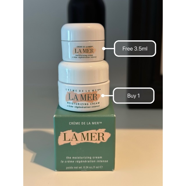 ONLY ORI BUY 1 free 1 La Mer Crème de La Mer 7ml + 3.5ml (1 Mth Usage ...