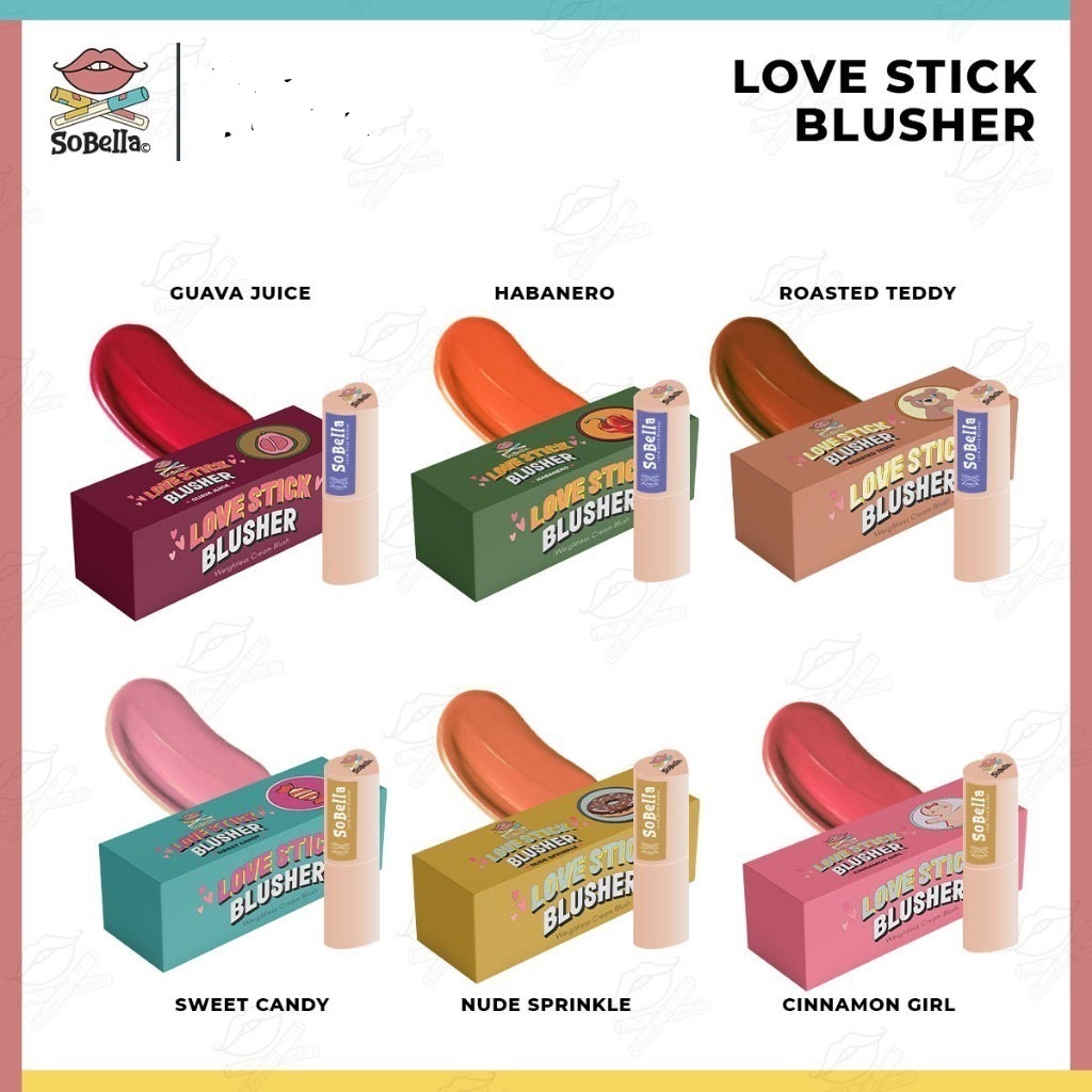 🔥READY STOCK🔥SOBELLA LOVE STICK BLUSHER 7G💯ORIGINAL HQ💯 | Shopee Malaysia