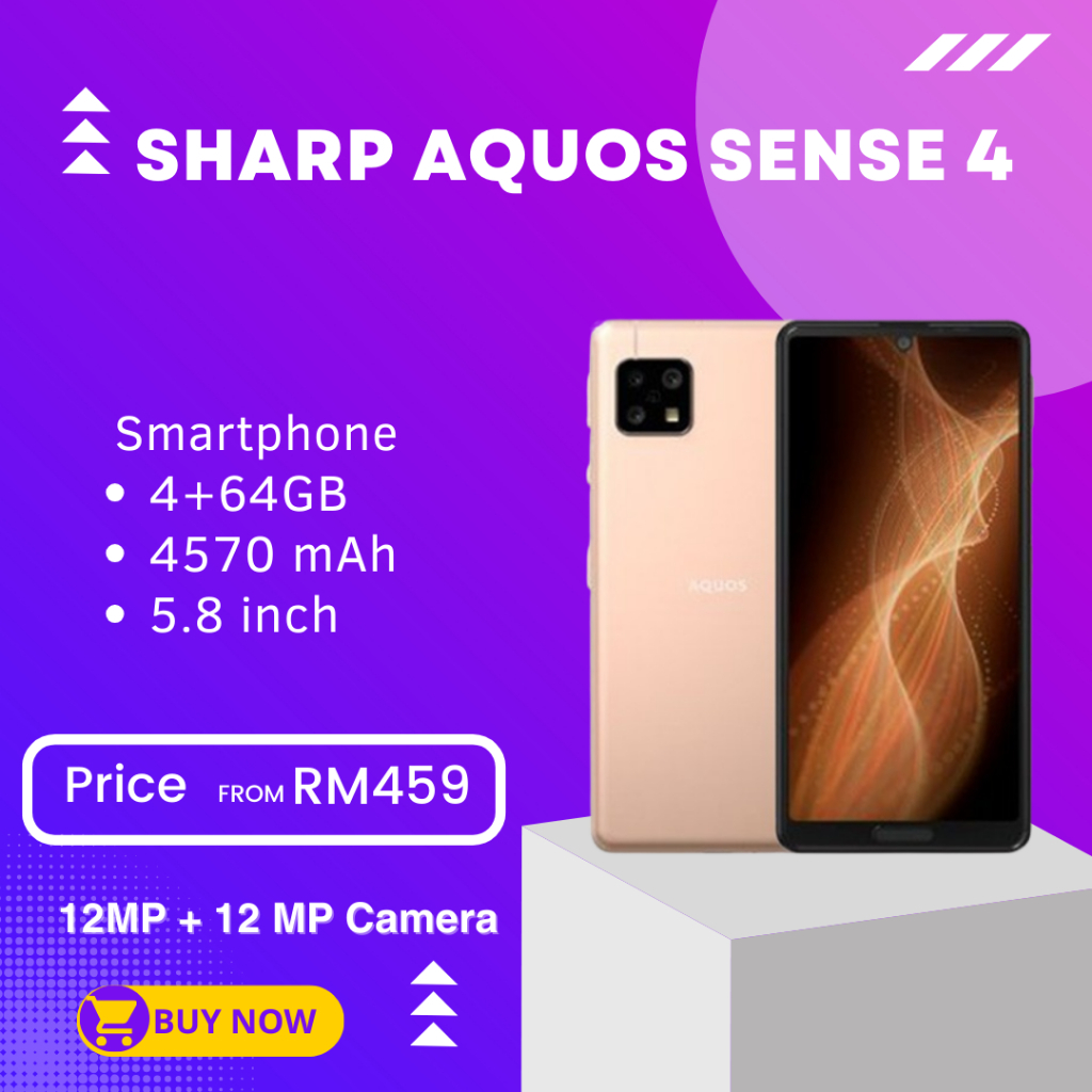 Original Sharp Aquos Sense 4 ORIGINAL USED | Shopee Malaysia