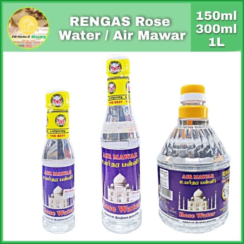 RENGAS Rose Water / Air Mawar 150ml / 300ML / 1L | Shopee Malaysia