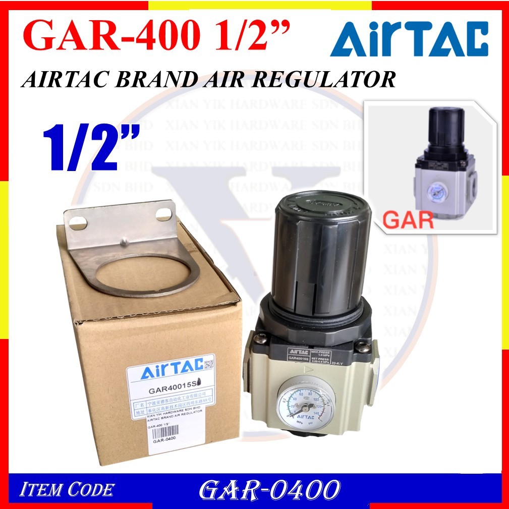 (GAR-400) 1/2” AIRTAC BRAND AIR REGULATOR - GAR-0400 | Shopee Malaysia