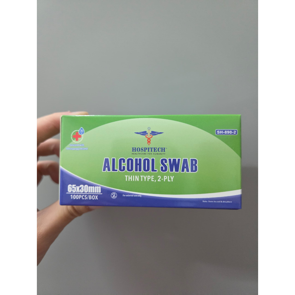 Hospitech Alcohol Swab 100pcs (70% Isopropyl Alcohol, To Kill Virus ...