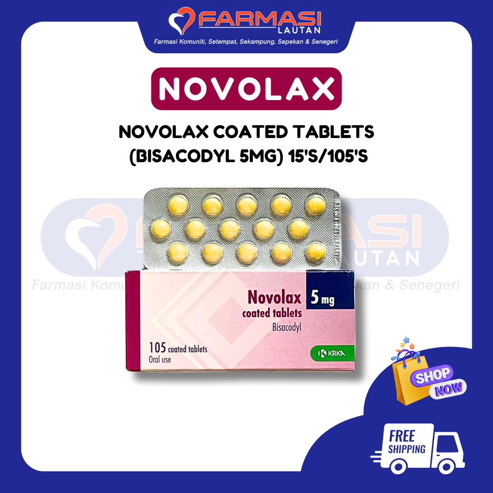 Novolax Bisacodyl 5mg Tablets 30's (For Constipation/Sembelit) | Shopee ...