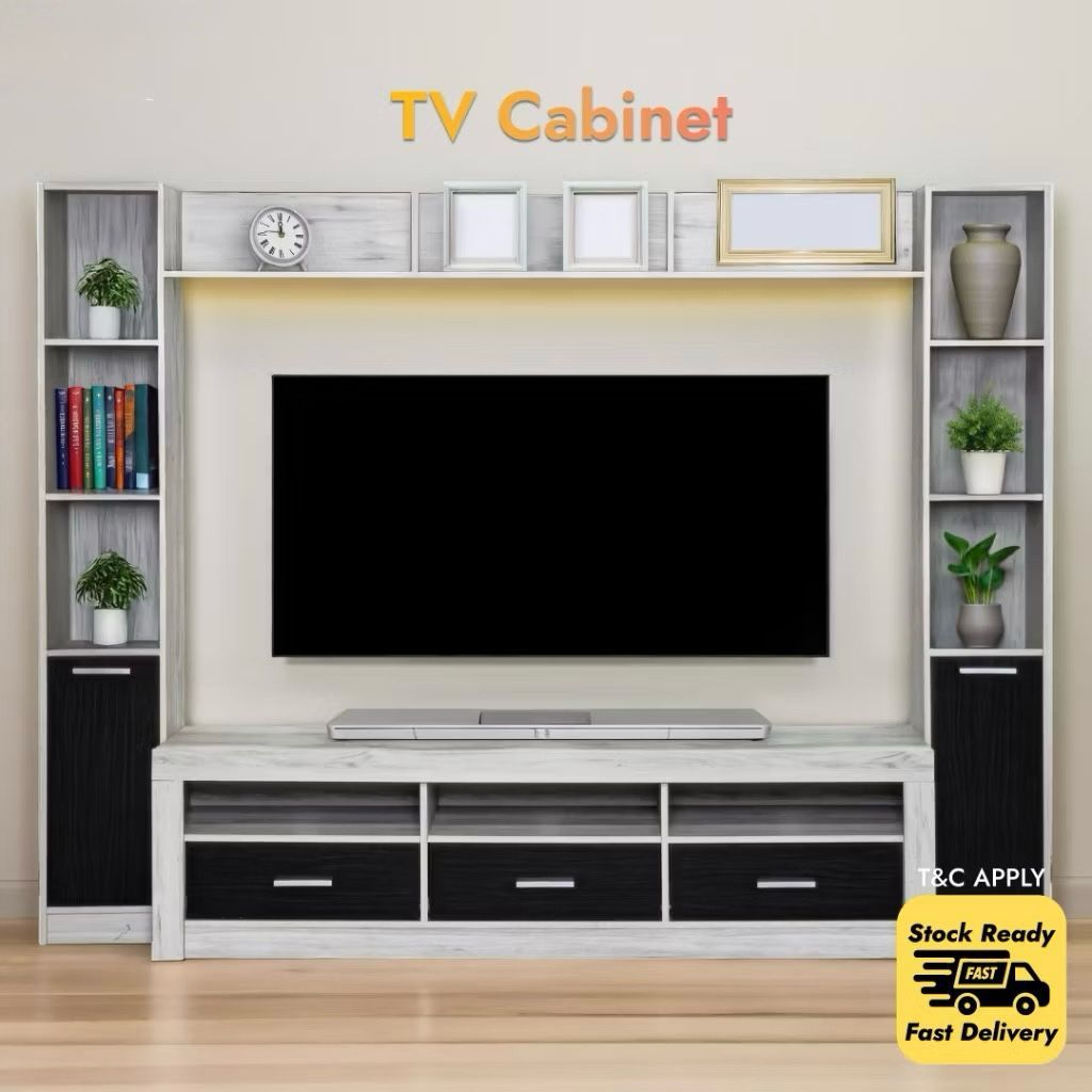 TV Cabinet | TV Wall Cabinet | Living Room TV Cabinet | Kabinet TV ...