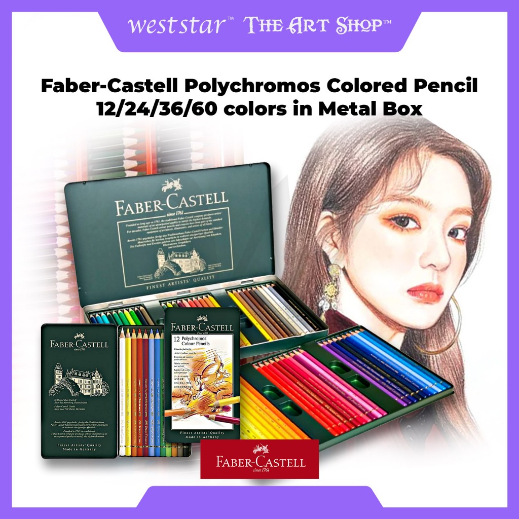 [WESTSTAR] Faber-Castel Polychromos Colored Pencil 12 / 24 / 36 / 60 ...
