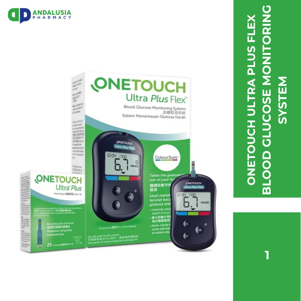 ONETOUCH ULTRA PLUS FLEX BLOOD GLUCOCE METER + 25'S METER STRIP (STARTER KIT) | Shopee Malaysia